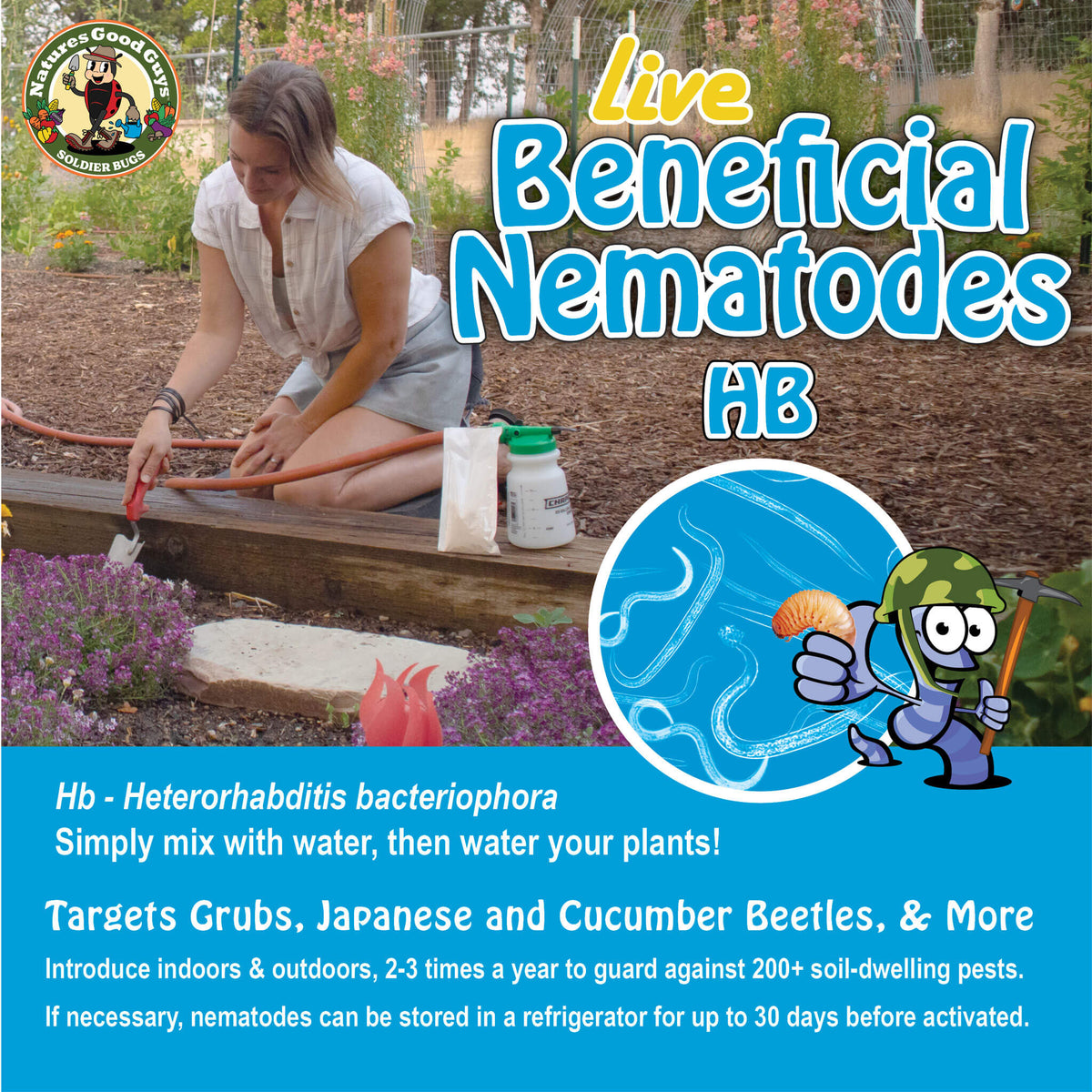 Beneficial Nematodes HB – Targets Grubs, Japanese Beetles, Cucumber Be ...